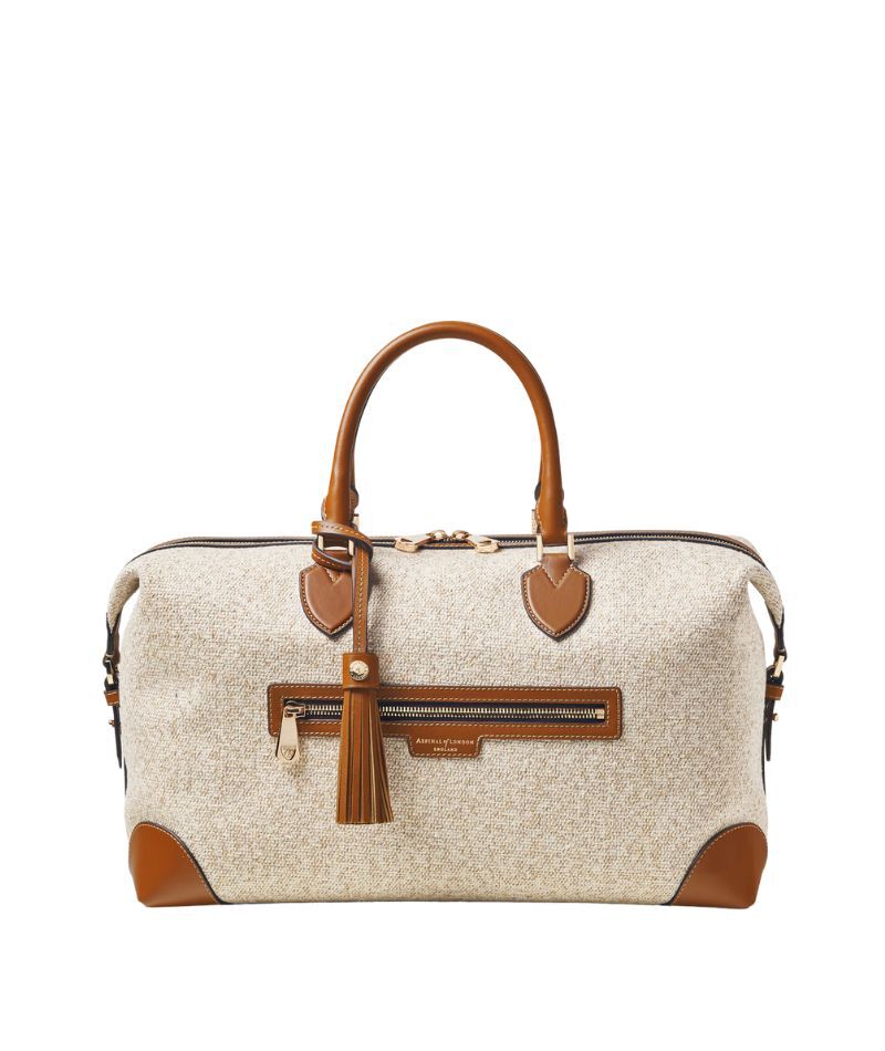 ASPINAL OF LONDON Como Flight Bag - Oatmeal | Editorialist