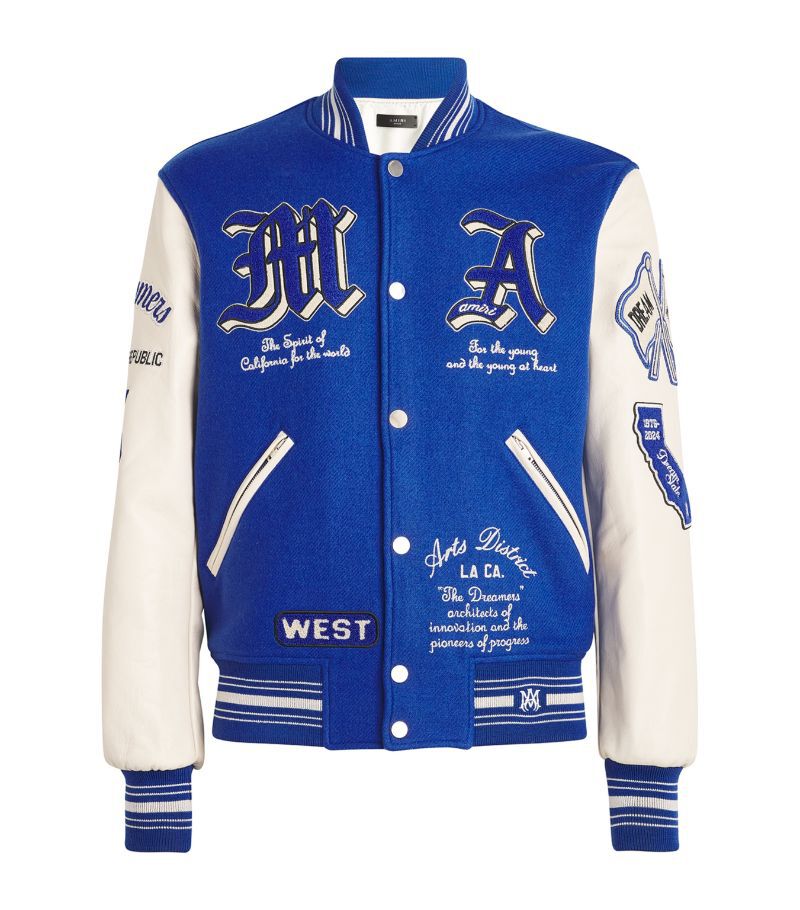 Amiri Dream Team Varsity Jacket - Blue | Editorialist