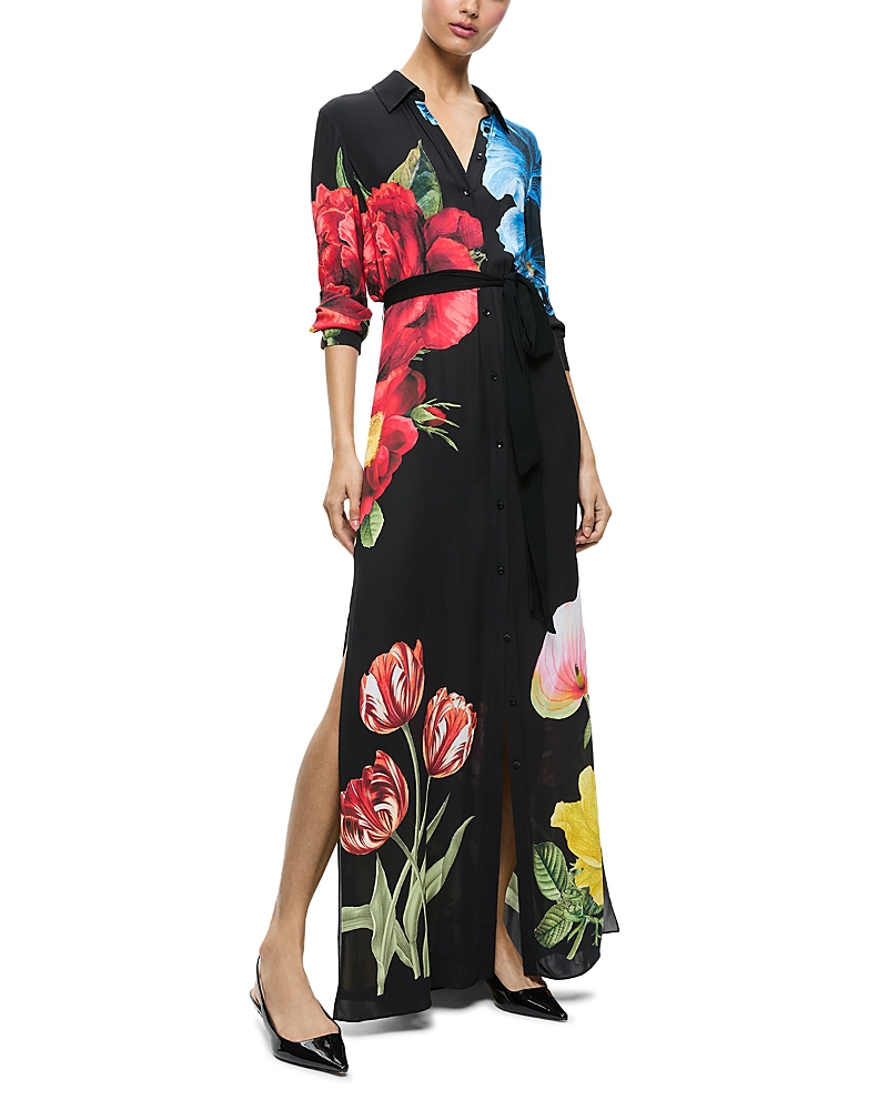 Alice + Olivia Chassidy Floral Maxi Shirt Dress - Le Parisie | Editorialist