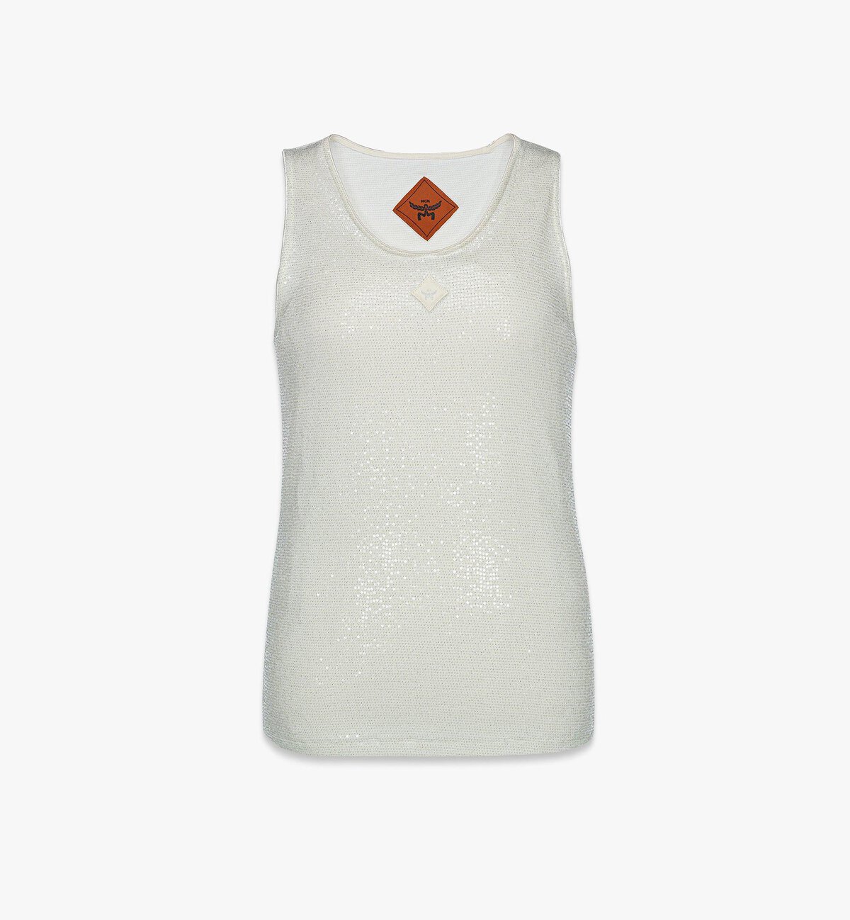 Mcm Sequin Tank Top - White | Editorialist
